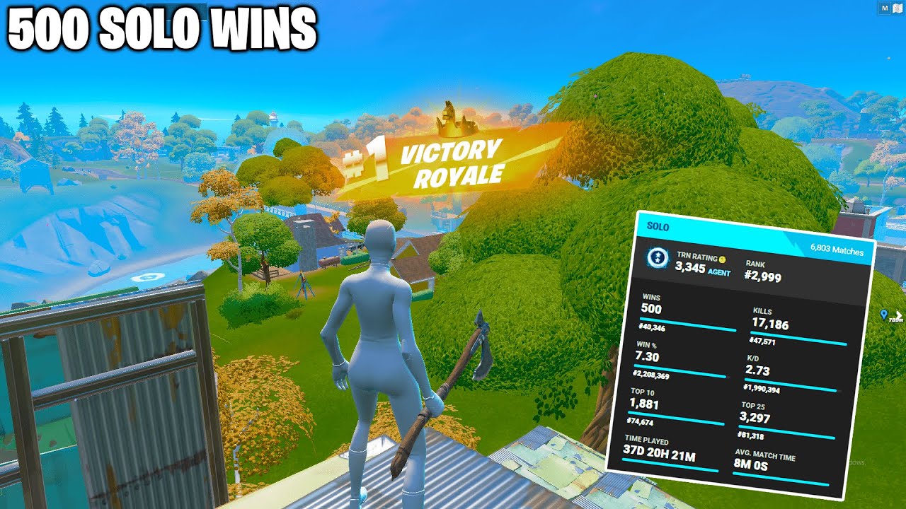 MY 500th SOLO WIN IN FORTNITE! - YouTube