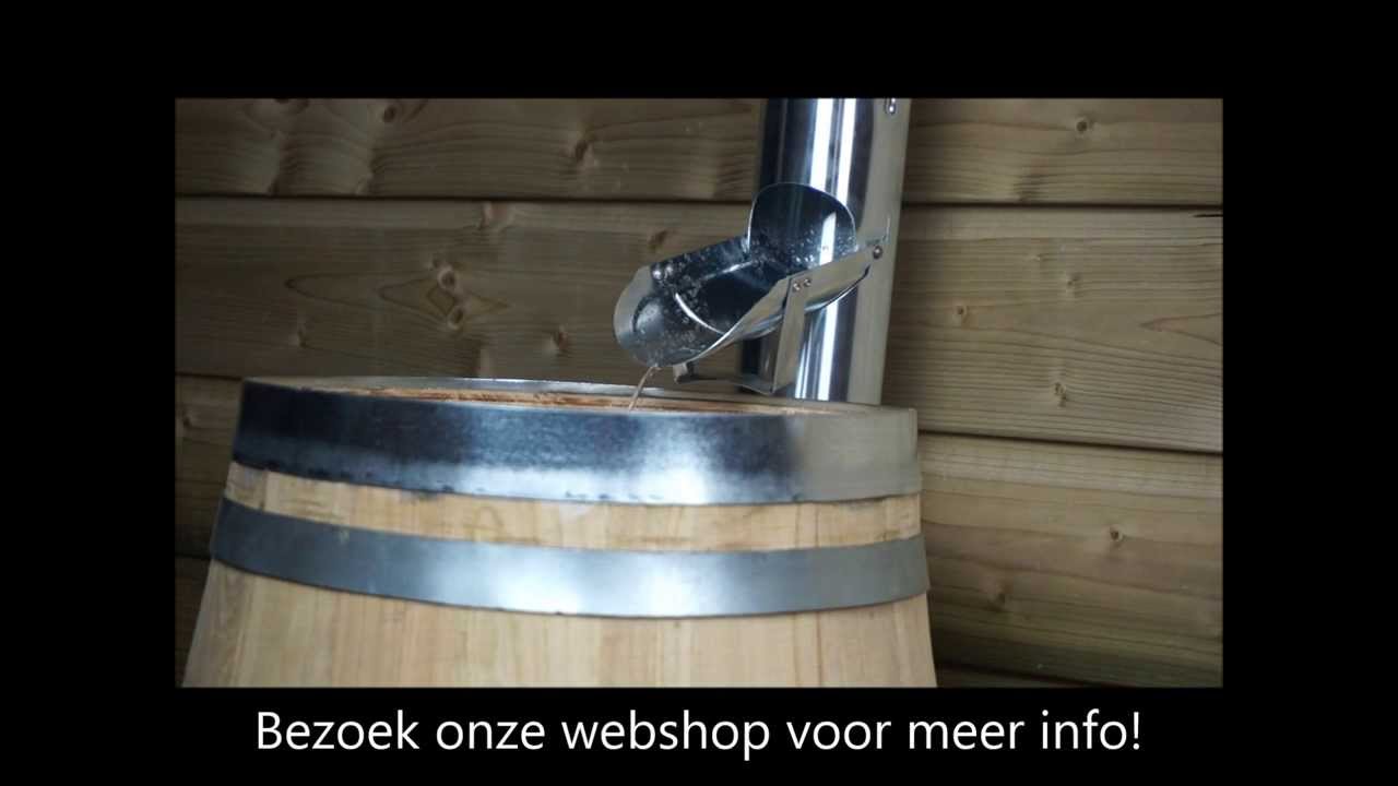 Zinken regentonklep montage - YouTube