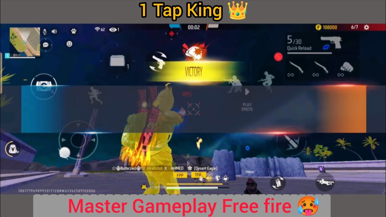 1 Tap King 👑 is back 😡😱 Only one tap challenge #gaming #freefire # ...