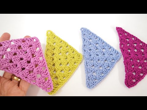 Yarım HanımDilendi BeyBeğendi Motifi Nası Yapılır / Half Granny Square ( Motif 108 )
