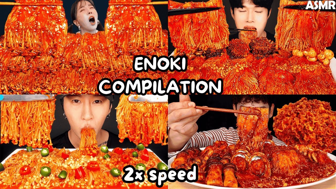 EATING SPICIEST ENOKI MUSHROOMS 🥵🔥ENOKI COMPILATION - YouTube