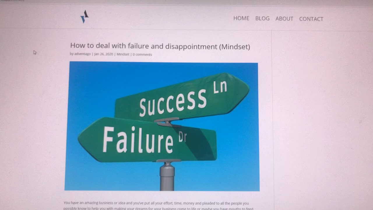 How to deal with failure and disappointment. #shorts - YouTube