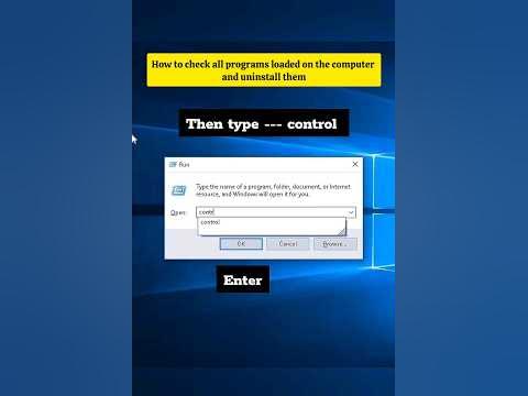 How to check all programs loaded on the computer and uninstall them #program #software # ...
