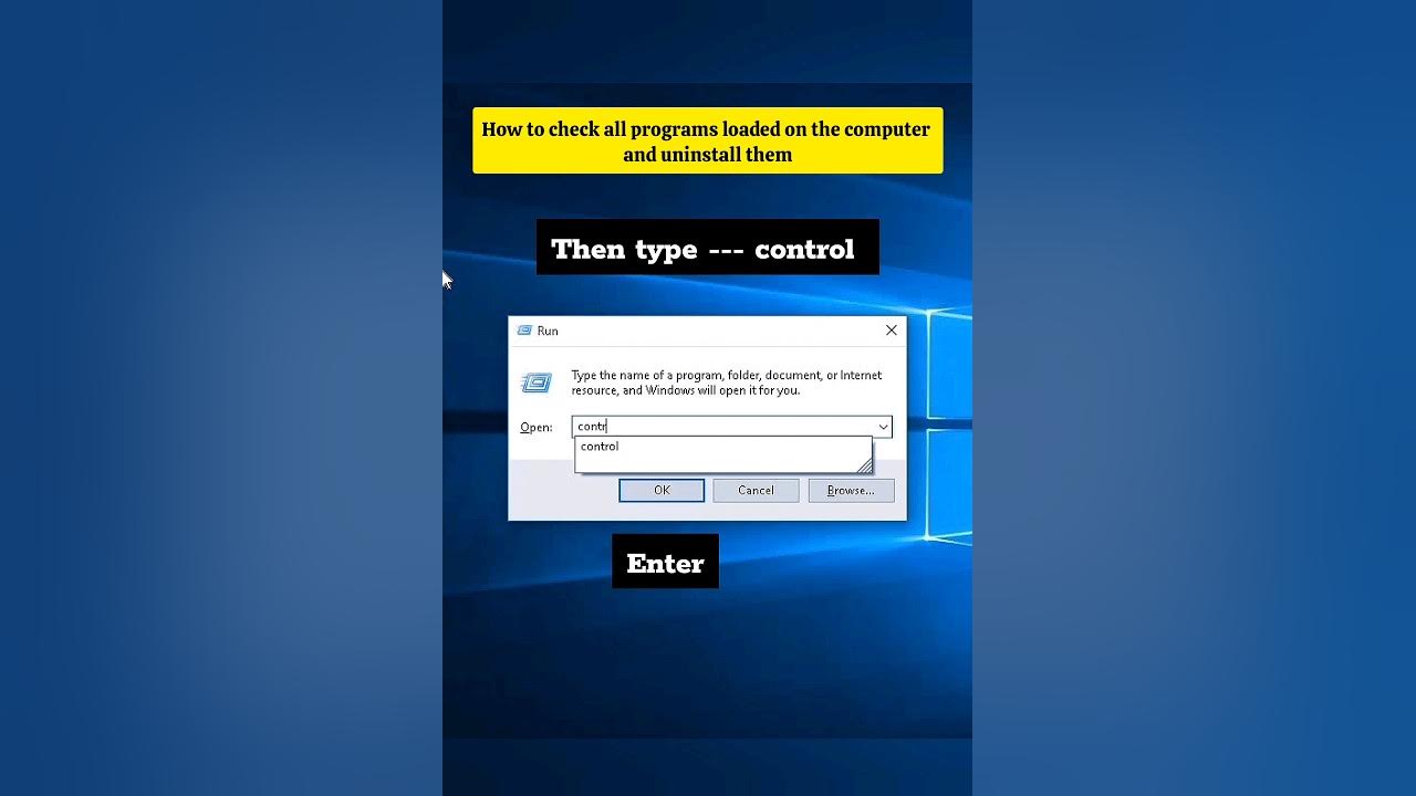 How to check all programs loaded on the computer and uninstall them #program #software # ...