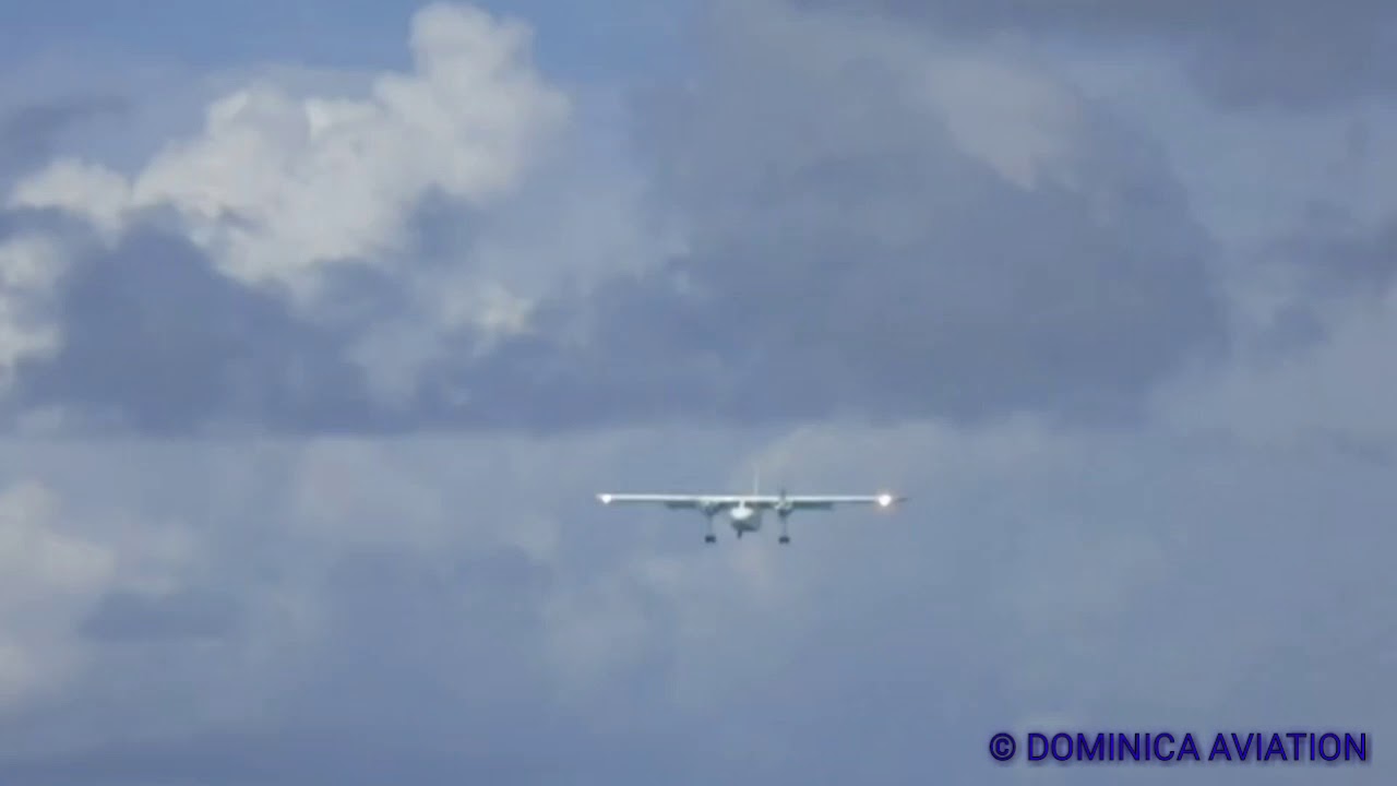 Insane! low landing!! TRANS ANGUILLA AIRWAYS BN2 islander VP-AAF in SXM ...