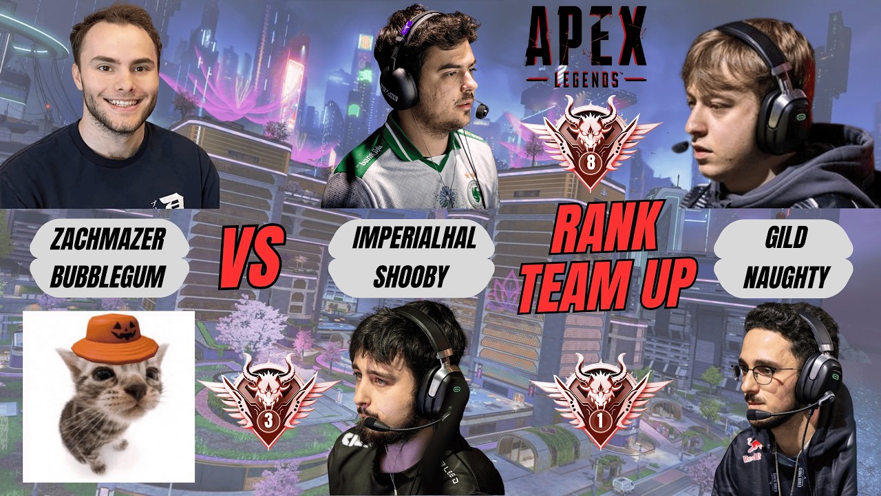 ImperialHal + Zachmazer + Gild VS Shooby + Naughty + Bubblegum 😱| Apex ...