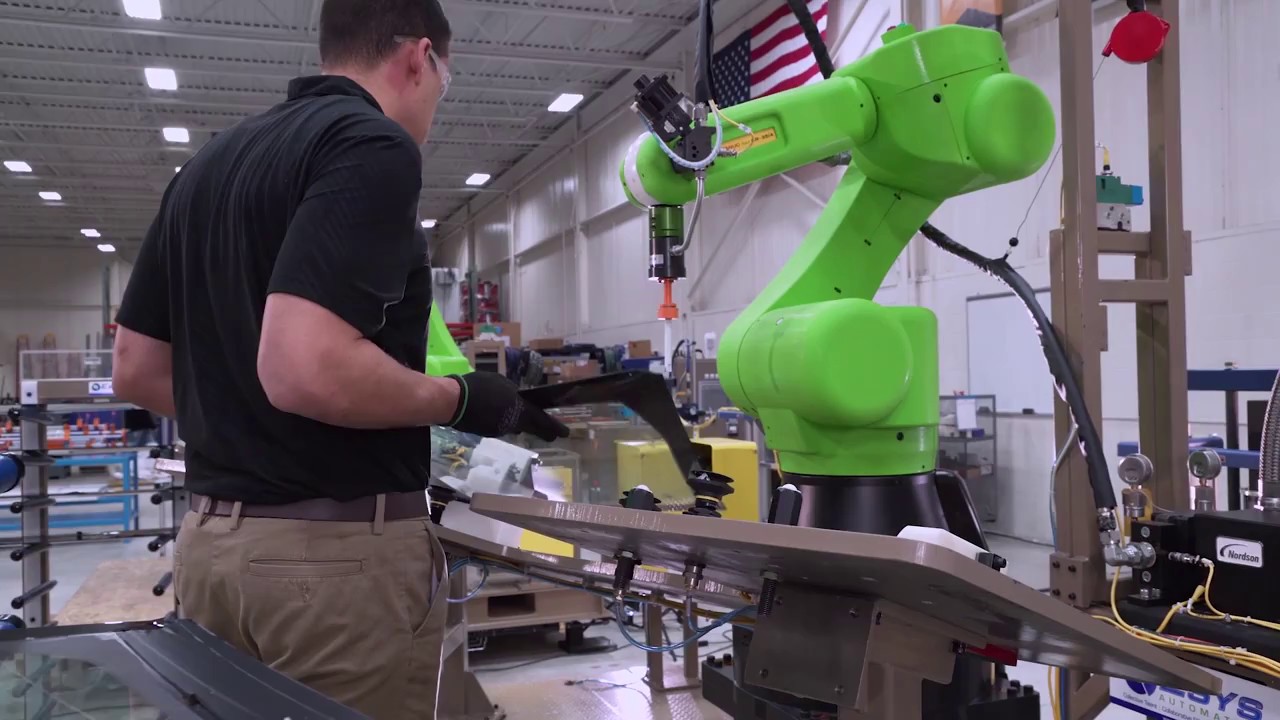 Using Cobots for Urethane Dispensing System to Automotive Glass – Esys ...