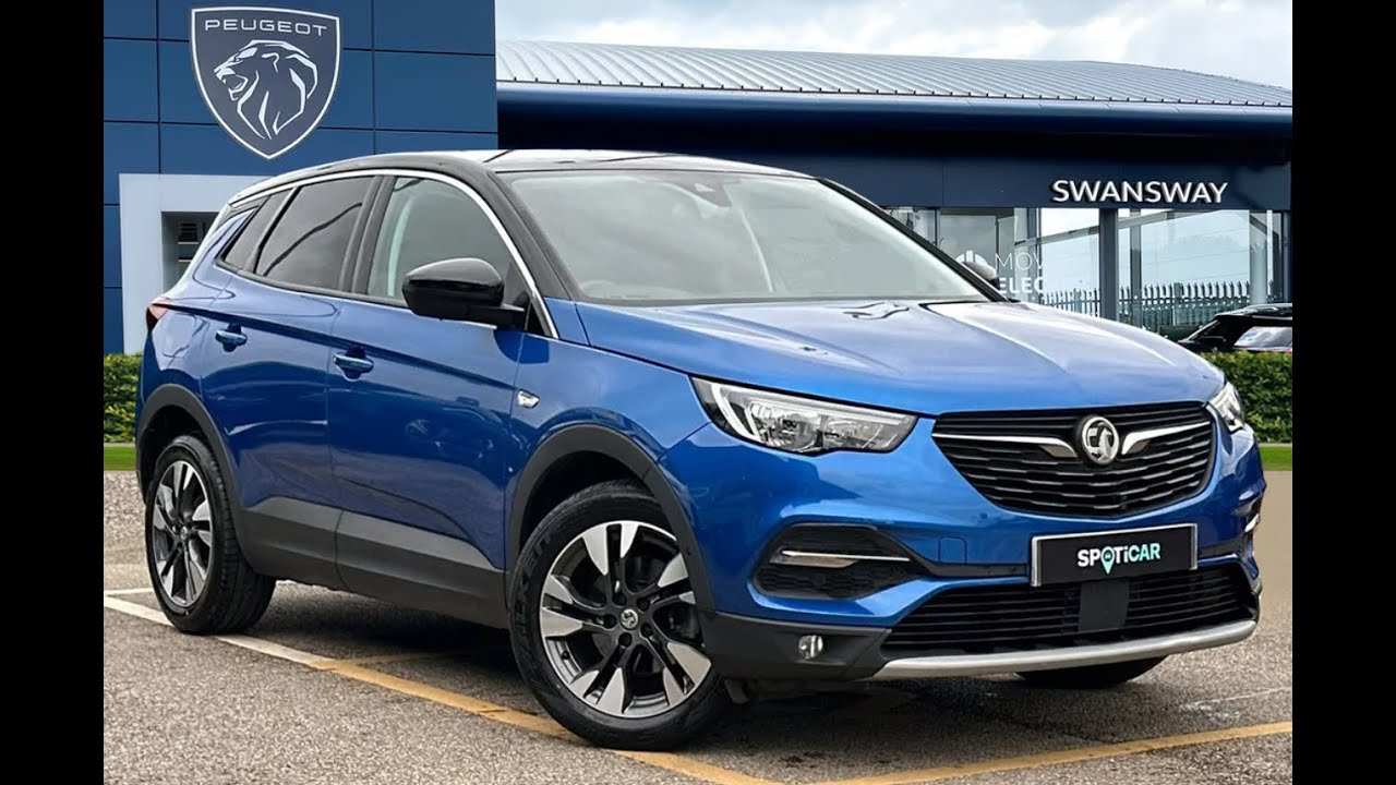 Used Vauxhall Grandland X 1.2 Turbo Sport Nav Euro 6 in Blue Black Roof ...