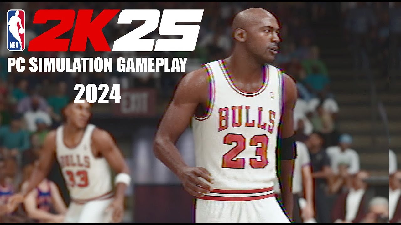NBA 2K25 (PC) Simulation broadcast cam gameplay 1991 Knicks vs bulls ...