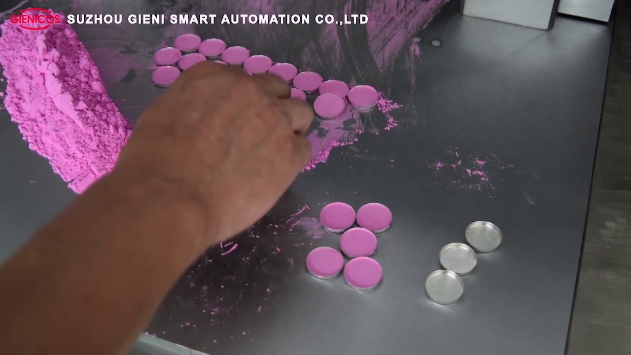 Powder compact machine,High tech for cosmetic machine ! - YouTube