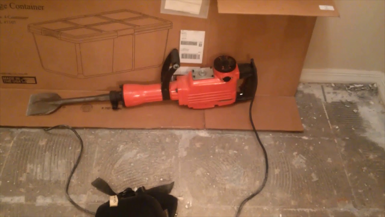 Ceramic tile removal - YouTube