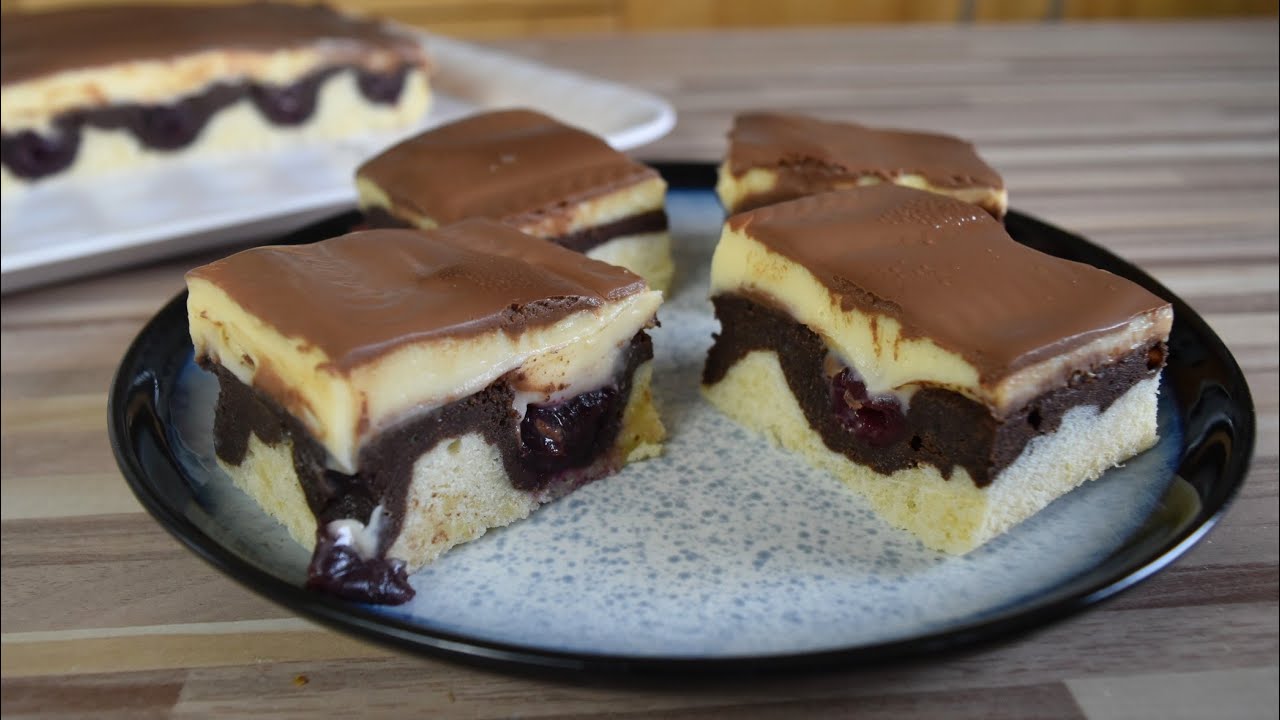 German Chocolate Cherry Wave Cake (Donauwelle) Chocolate Danube Wave ...