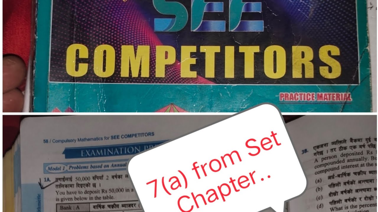 Math SEE class 10 DR simkhada SET chapter..7a #education # ...
