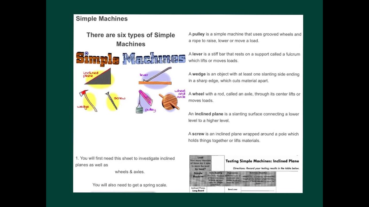 Power: Simple Machines: Inclined Plane - YouTube