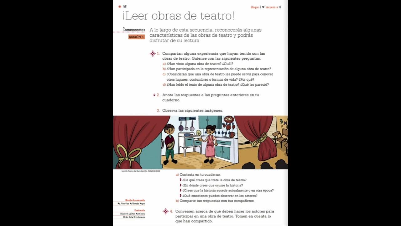 Secuencia 10 Leer obras de teatros, sesion 1 comencemos, lengua materna ...
