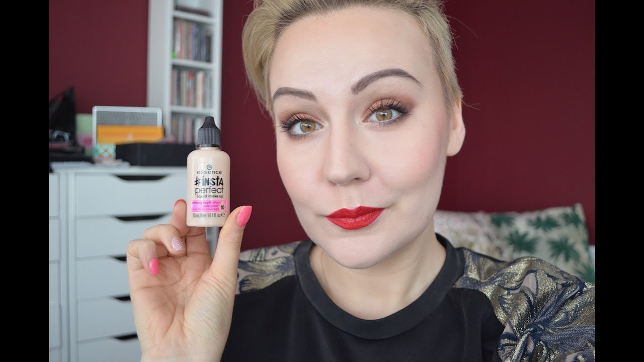 Demo: Essence Cosmetics Insta Perfect Liquid Makeup | 10 Cool Porcelain ...