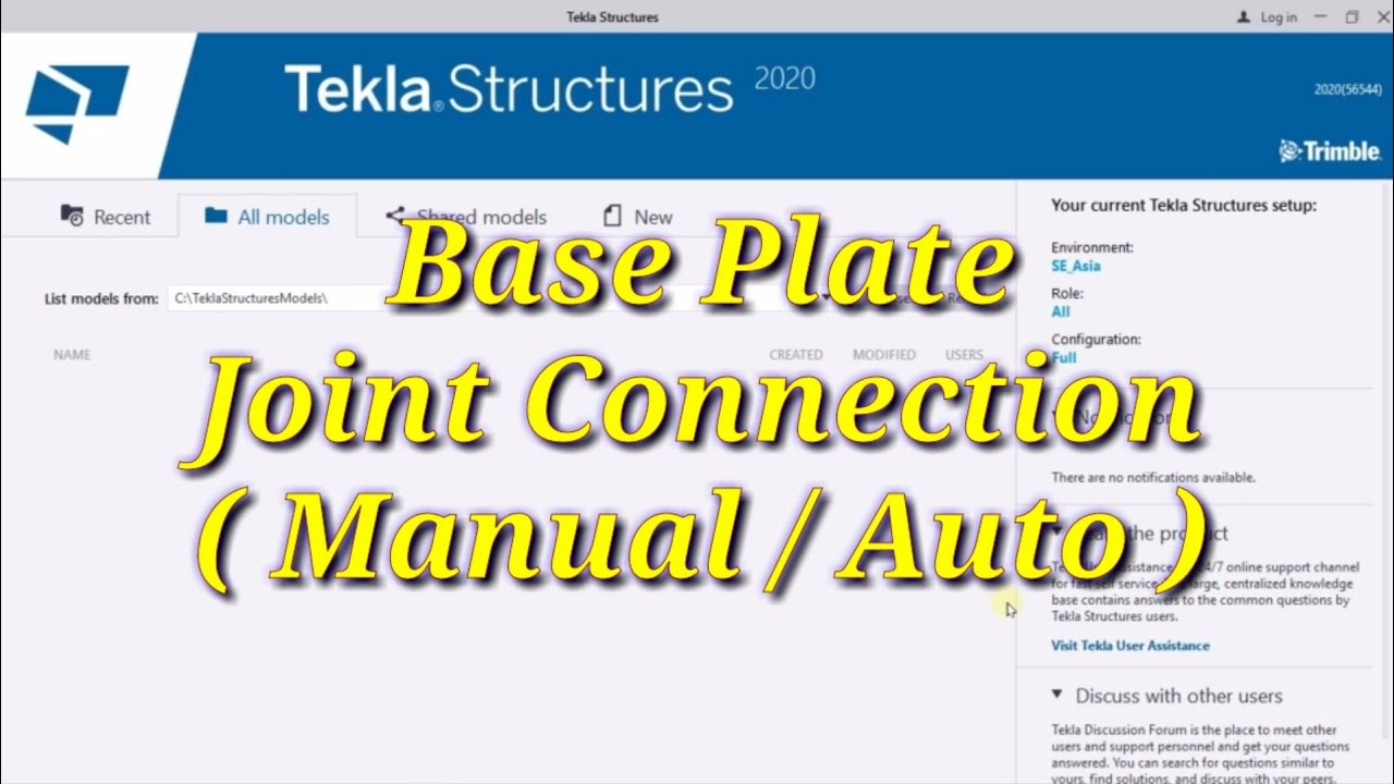 Auto || Manual Joint Connection TEKLA || 001 - YouTube