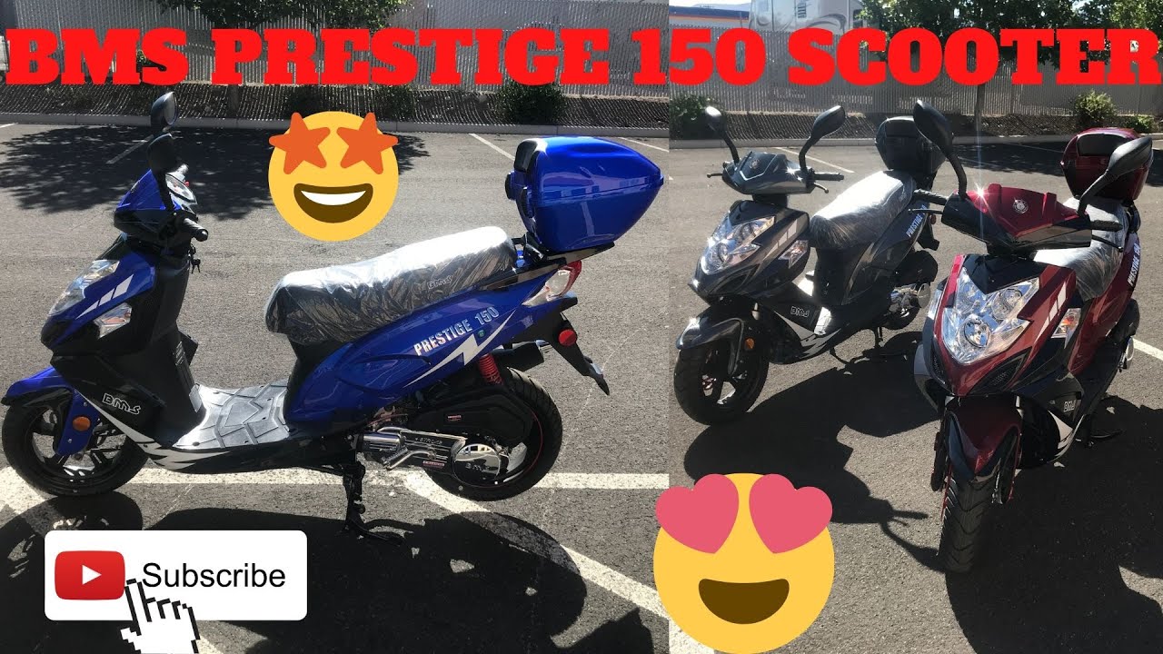 BMS Prestige 150 Scooter Review In Blue - YouTube