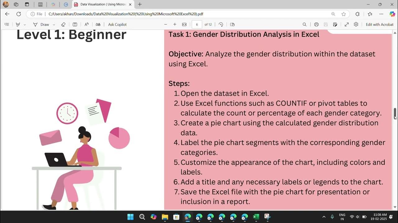 Gender Distribution Analysis in Excel | Cognifyz | Data Visualization | Task 1 - YouTube