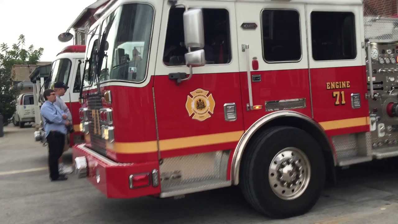 PFD ENGINE 71 BEING PULLED OUT FOR A FEW PHOTOS ON FOULKROAD ST. IN ...