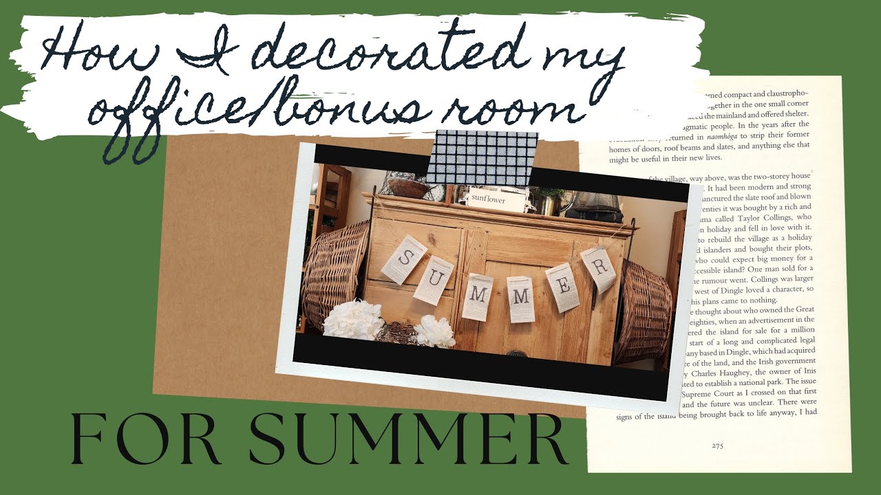 How I decorated my office/bonus room for summer - YouTube