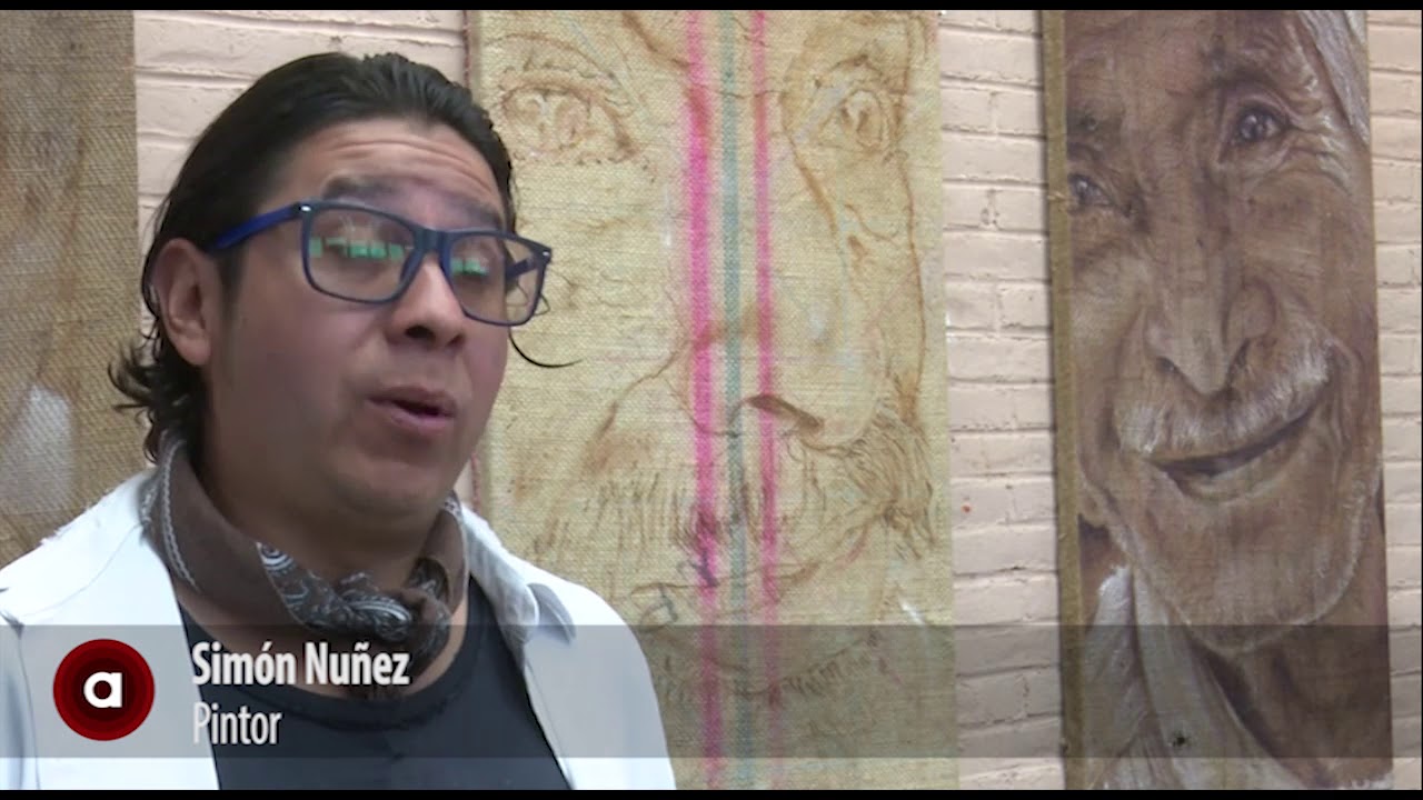 Dibuja retratos en costales de henequén, Simón Nuñez oriundo de San ...