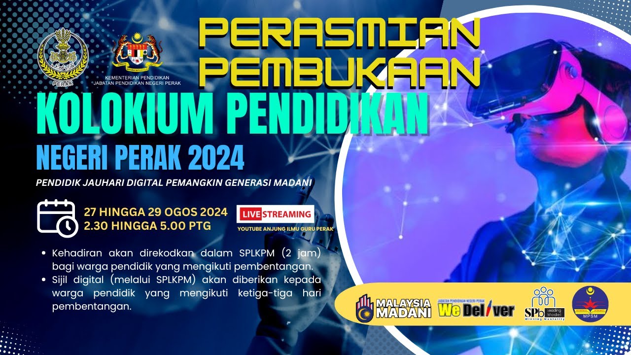 Perasmian Pembukaan Kolokium Pendidikan Negeri Perak Tahun 2024 - YouTube