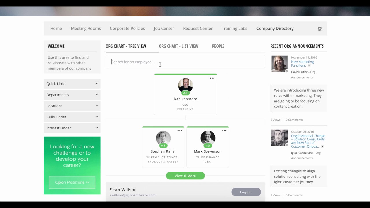 Igloo Solutions for HR - Company Directory - YouTube