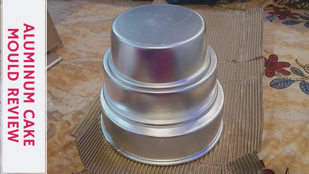 Aluminum Cake mold set of 3 (6",7",8")Review and unboxing from flipkart ...