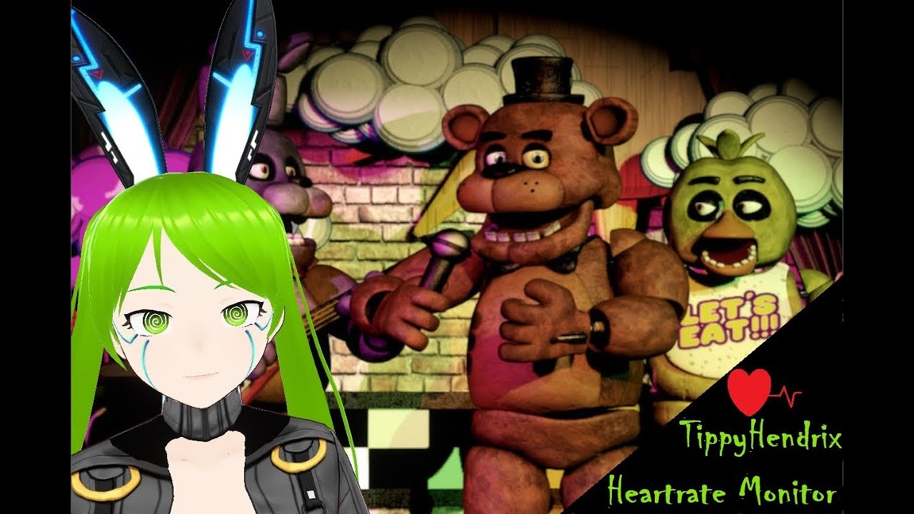 Vtuber vs Animatronics Five nights at Freddys with a heart rate monitor ...