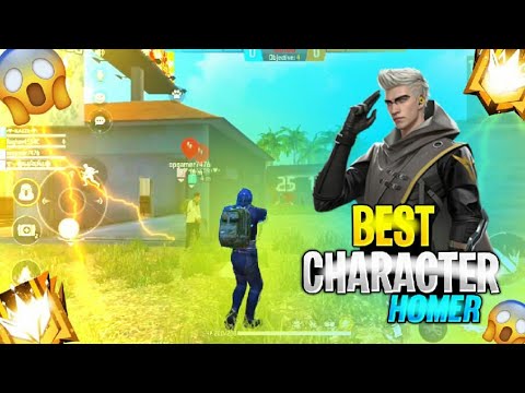 BEST CHARACTER HOMER 🔥 || FREE FIRE || GARENA FREE FIRE || GAMEPLAY #36 ...