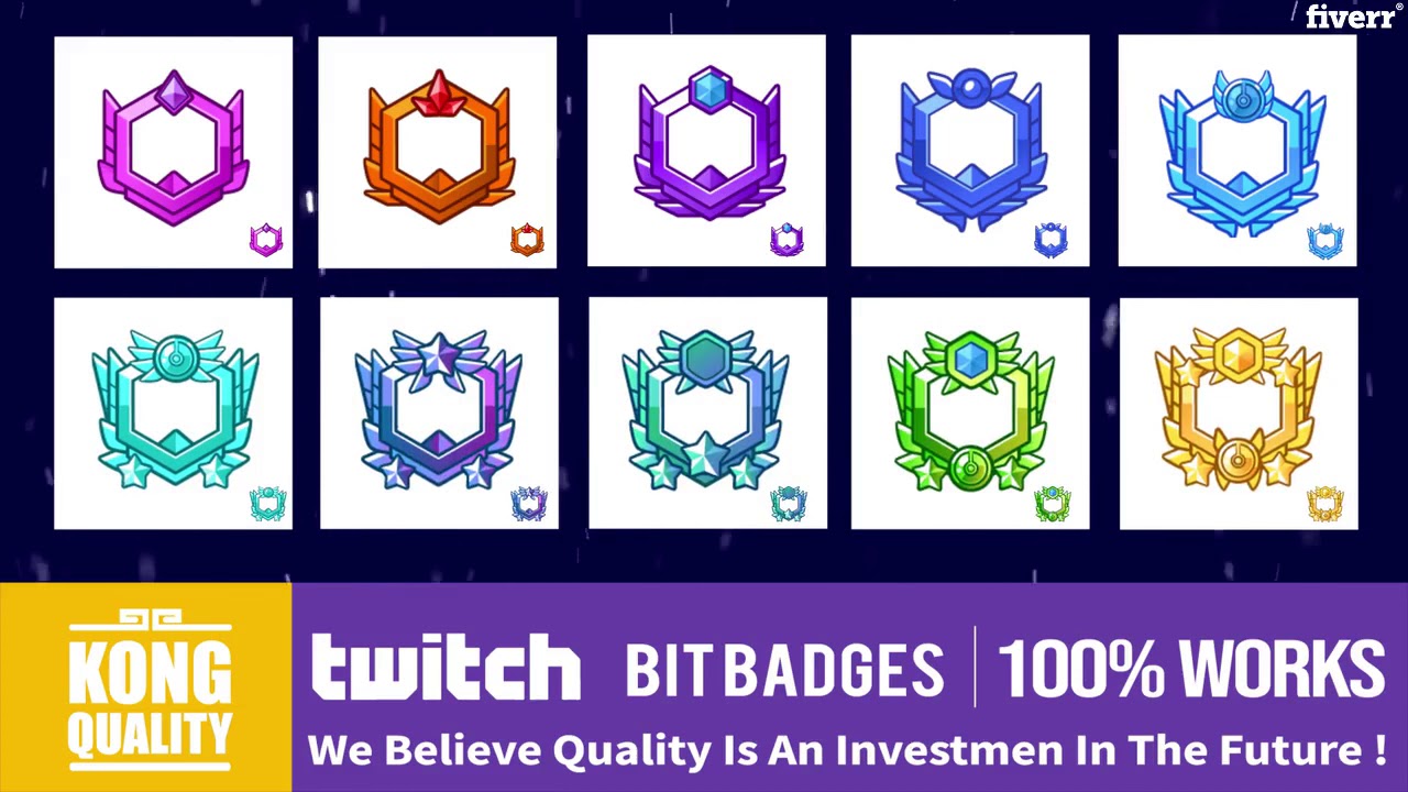 I will create custom bit badges or twitch channel point badges ...