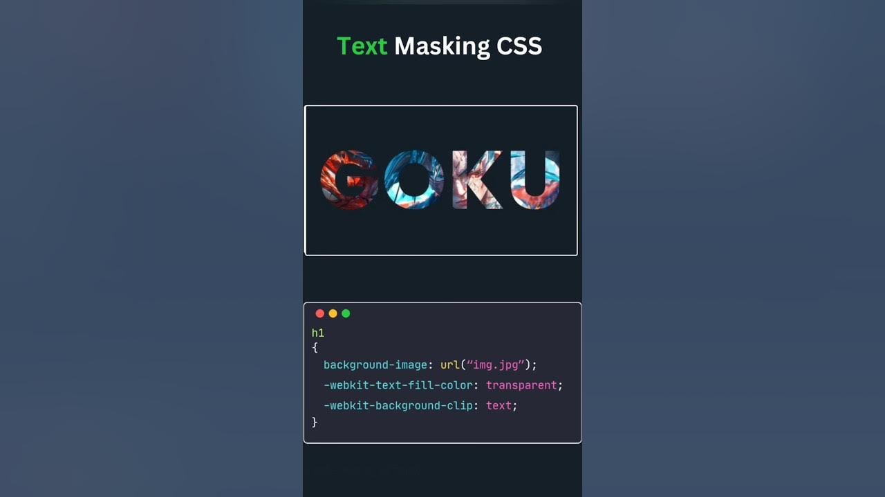 Text Masking CSS #shorts #short #youtube #youtubeshorts #viralshort - YouTube