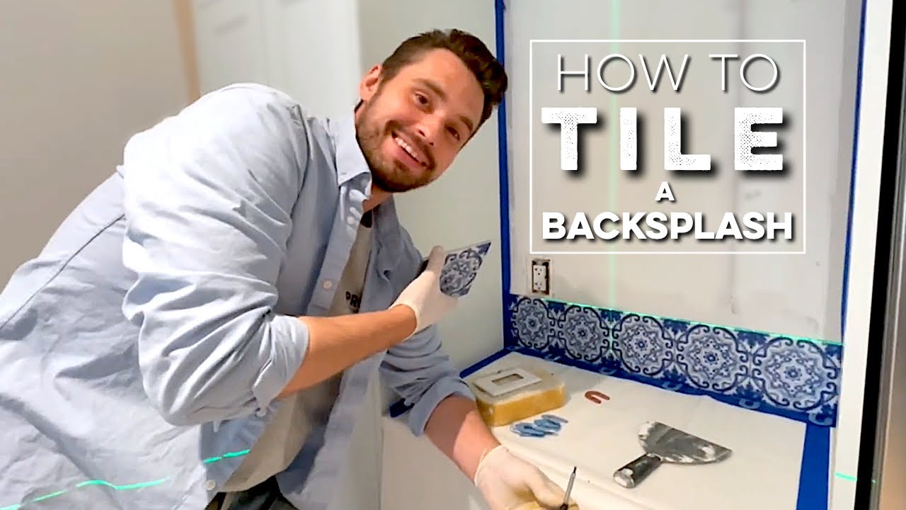 Beginners Guide To Tiling a Backsplash! - YouTube