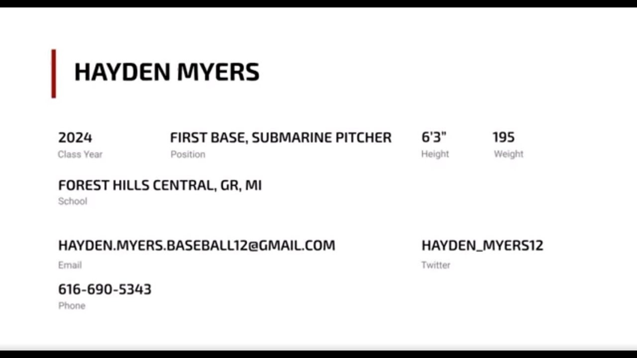 Hayden Myers (2024 FIRST BASE/SUBMARINE PITCHER) - YouTube