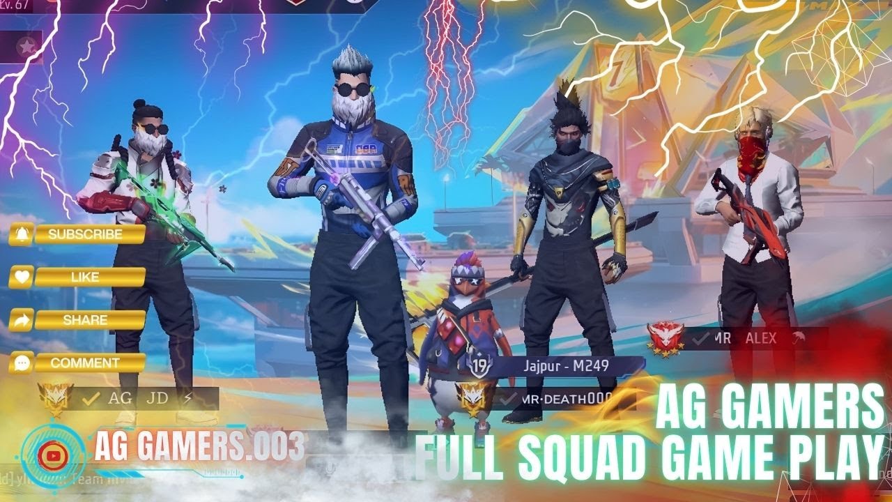 FULL SQUAD GAME PLAY WITH RANDOM SQUAD... AG GAMERS/ALEX/DEATH000/JD ...