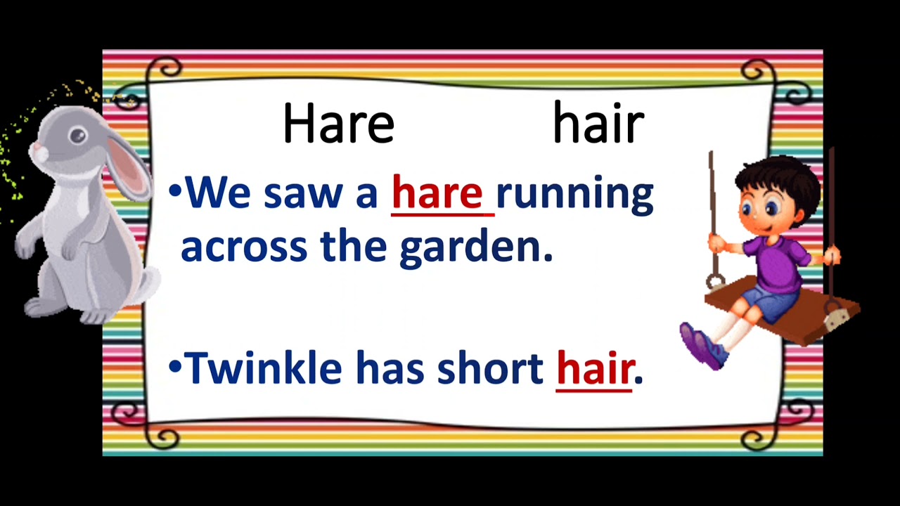 Homophones l NCERT l English l For Primary Classes - YouTube