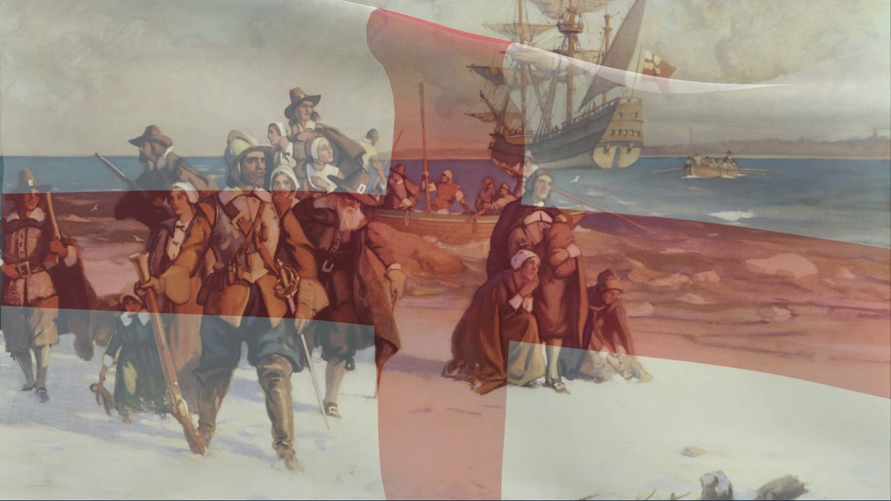 English Pilgrims arrive at Plymouth Rock set to Jerusalem - YouTube