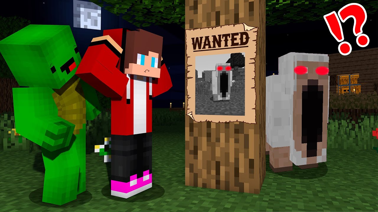 Mikey and JJ: Looking SCARY SHEEP in Minecraft? - YouTube