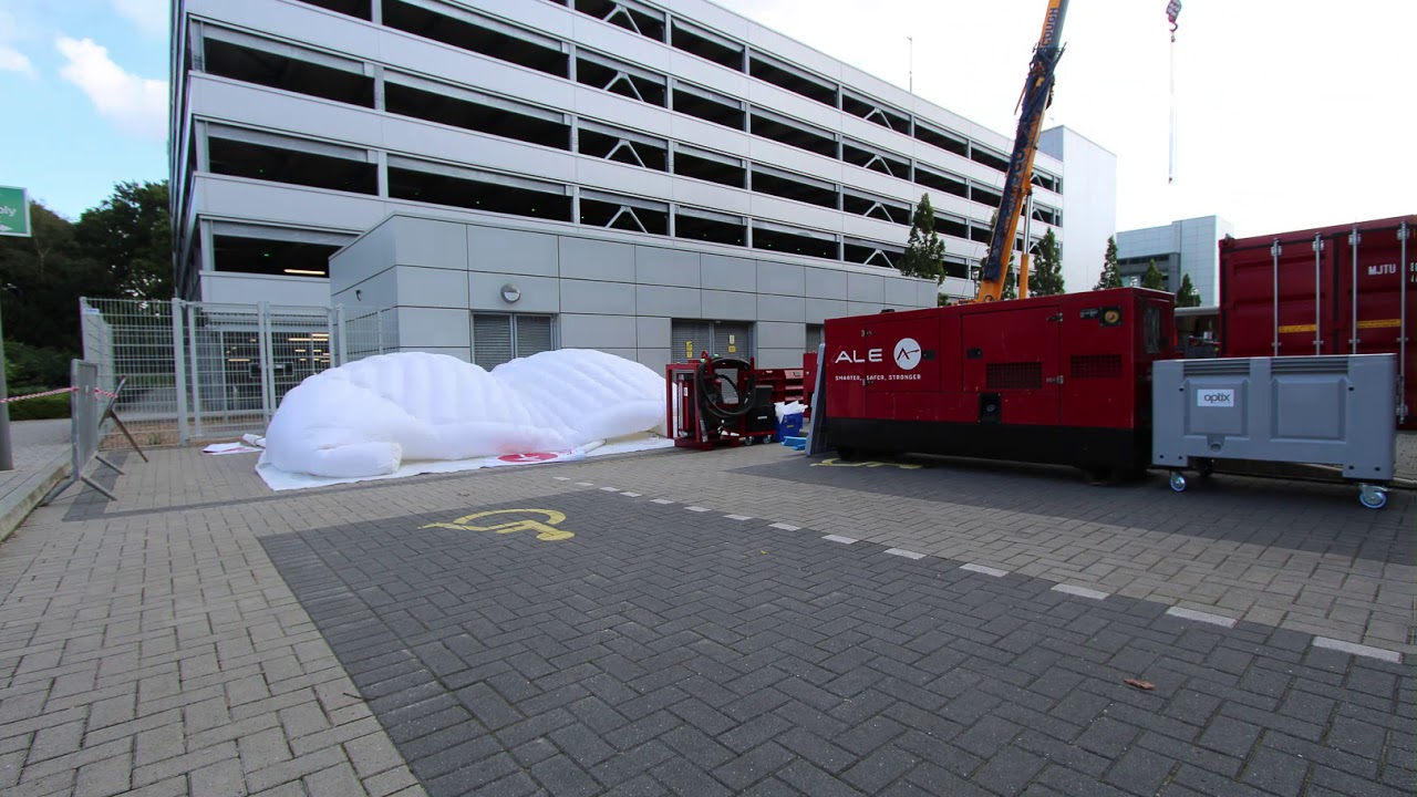 Luna pop up inflatable event structure - YouTube