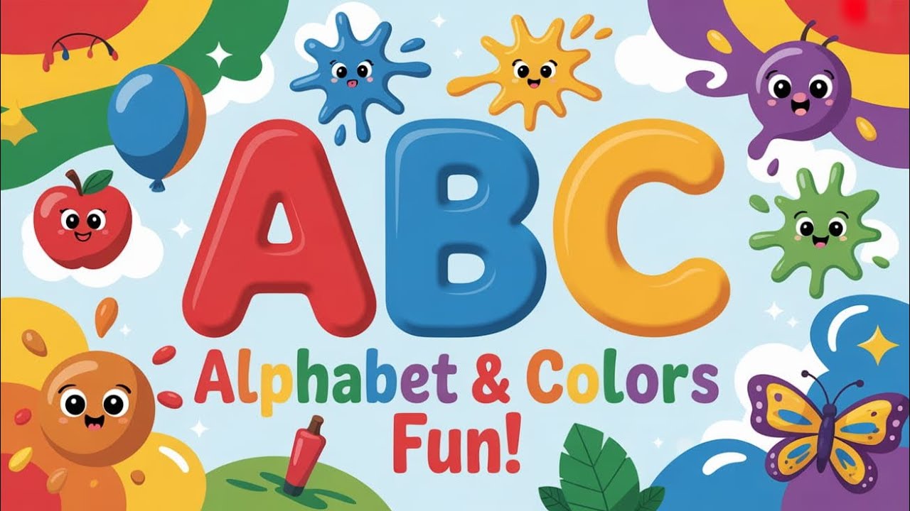 Learn Alphabet with Colors | ABC & Color Names for Kids | Fun Learning ...