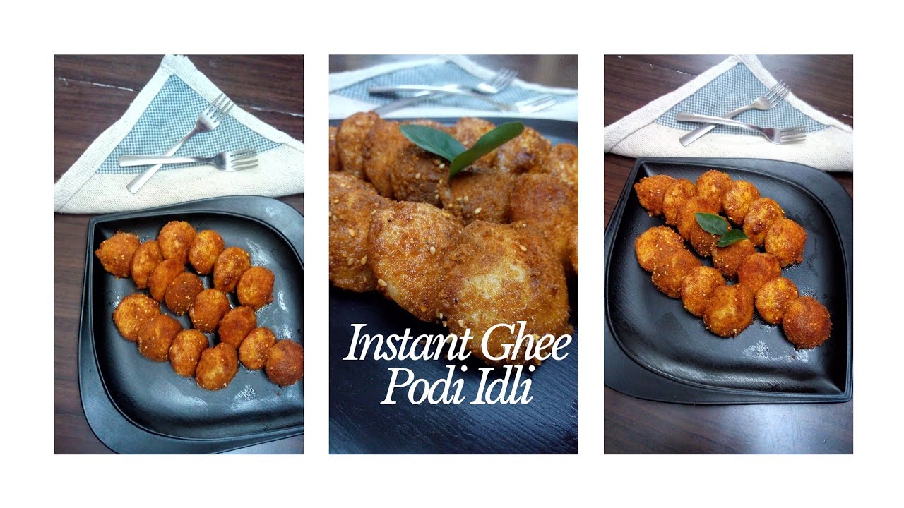 Instant Ghee Podi Idli | Tea snack recipe | easy to make Home made ...