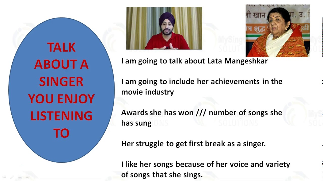 Cue Card: TALK ABOUT A SINGER YOU ENJOY LISTENING TO - YouTube
