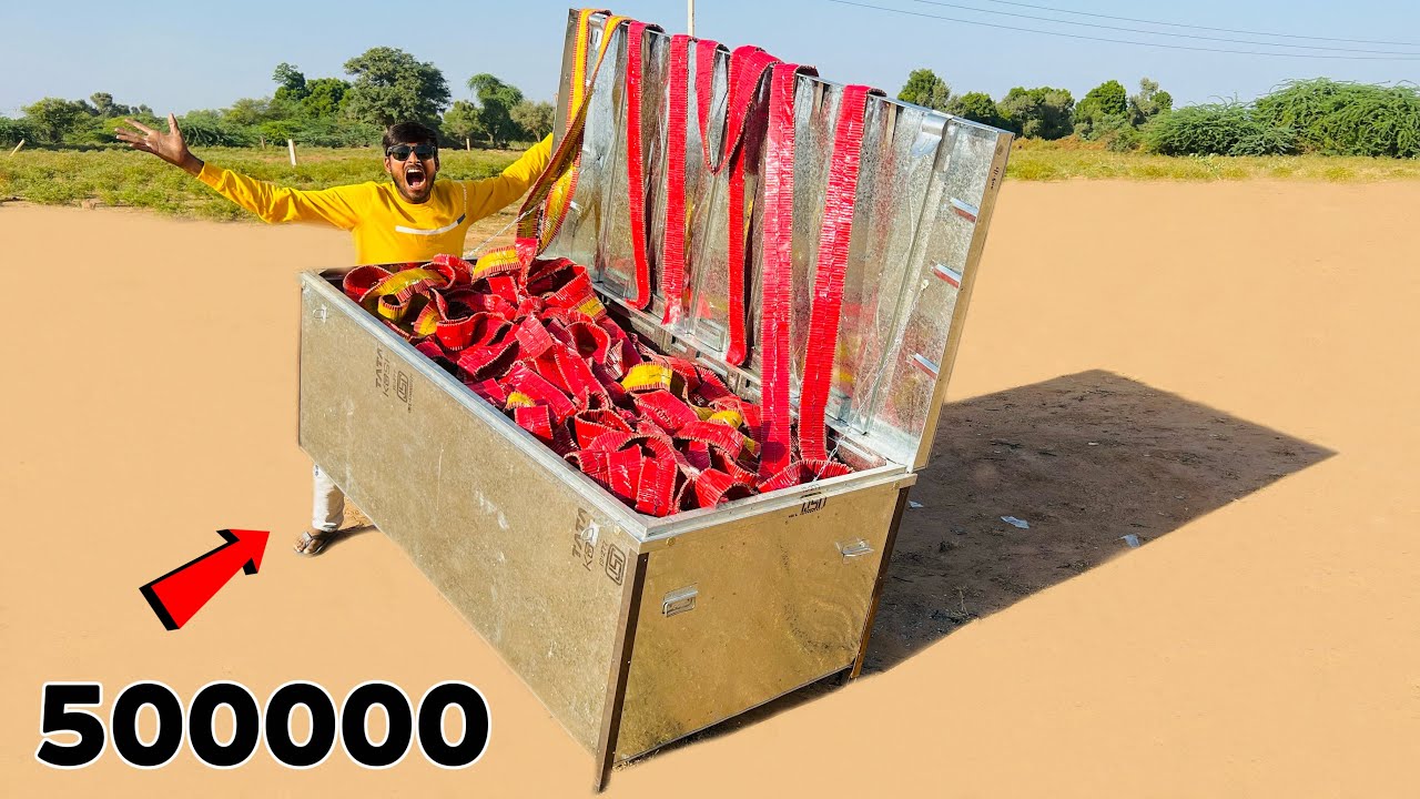 500000 Mirchi Crackers Vs Big Iron Box - Will It Survive? 🥺 - पूरे ...