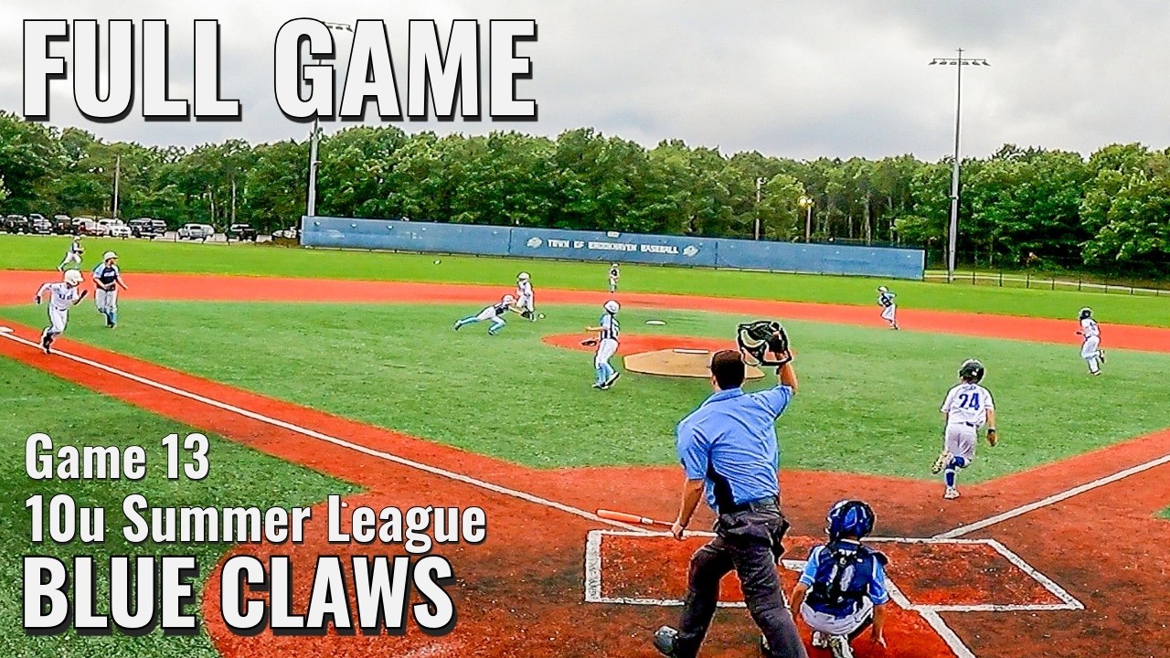 Full Baseball Game - 10u Waves Summer Game 13 vs Blue Claws - YouTube