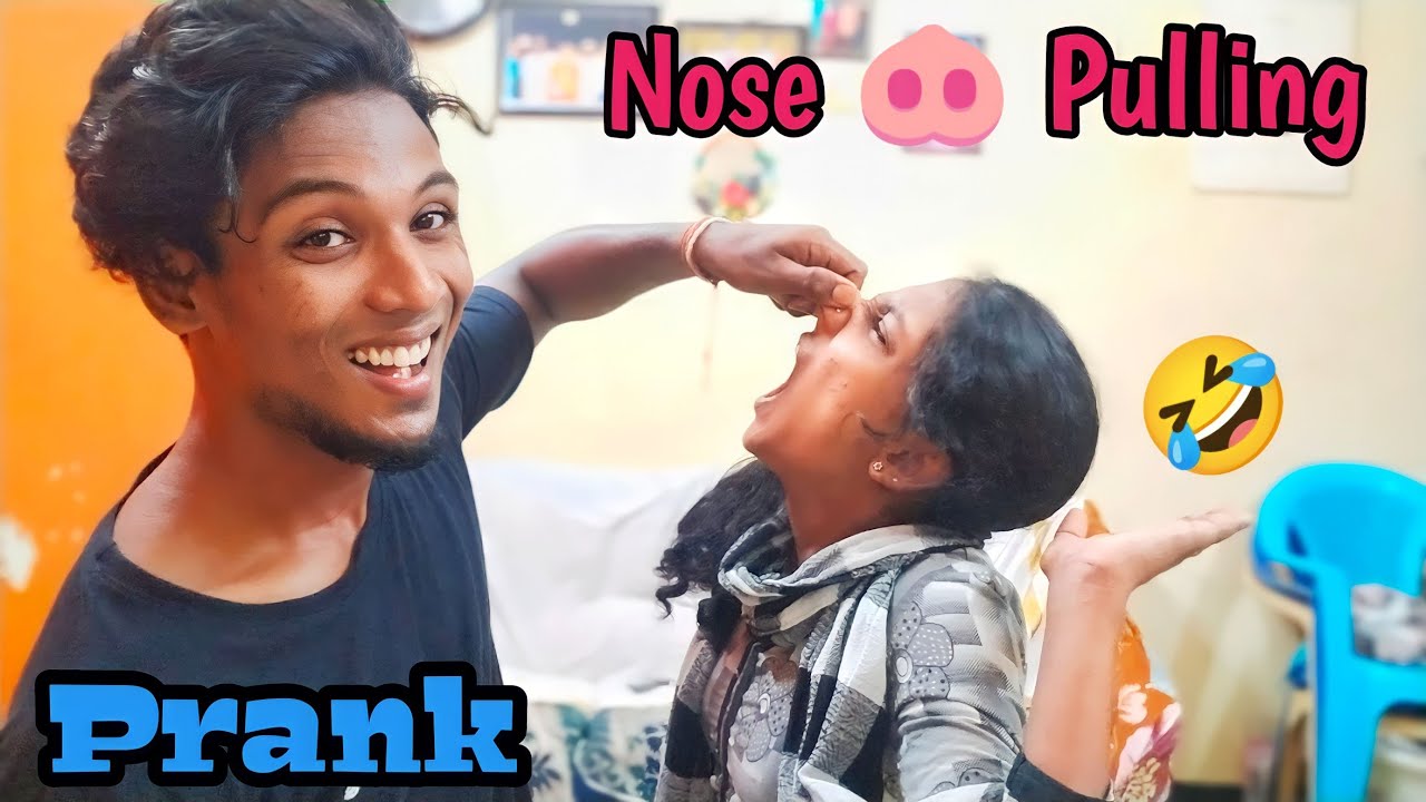 Nose 🐽pulling prank😂| epic reaction #prank - YouTube
