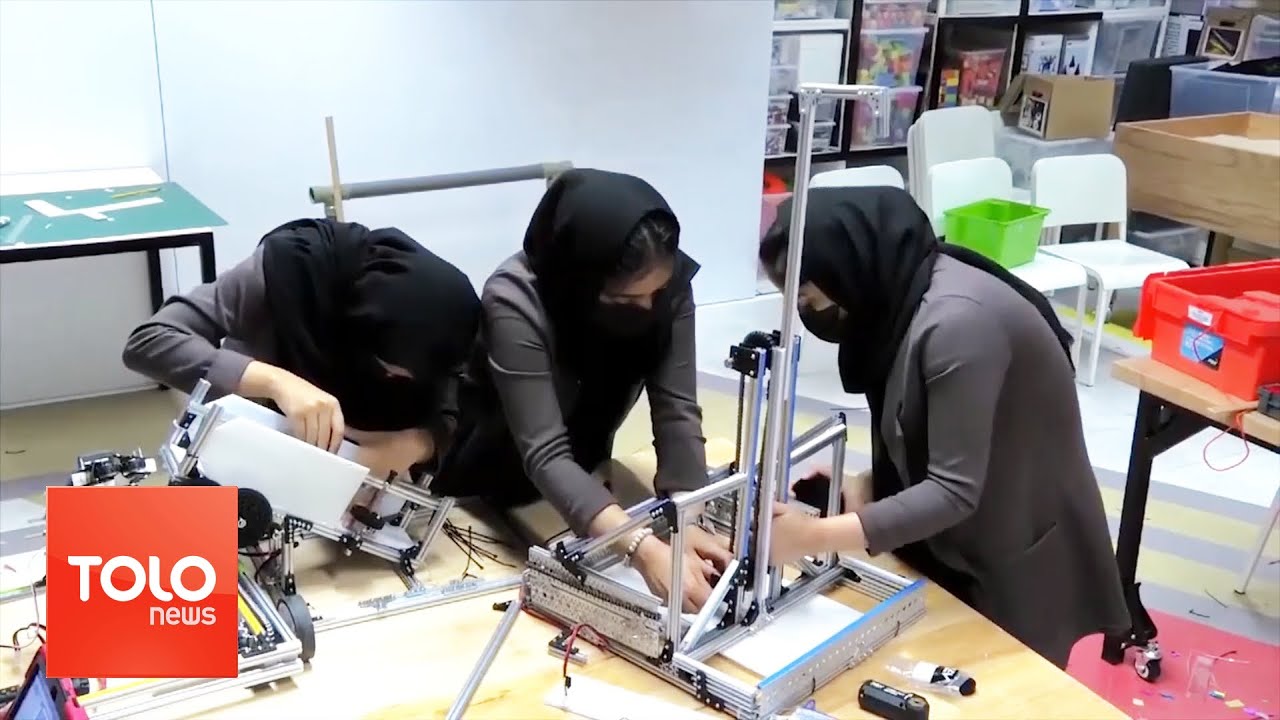 Afghan Girls' Robotic Team Competes From Qatar - YouTube
