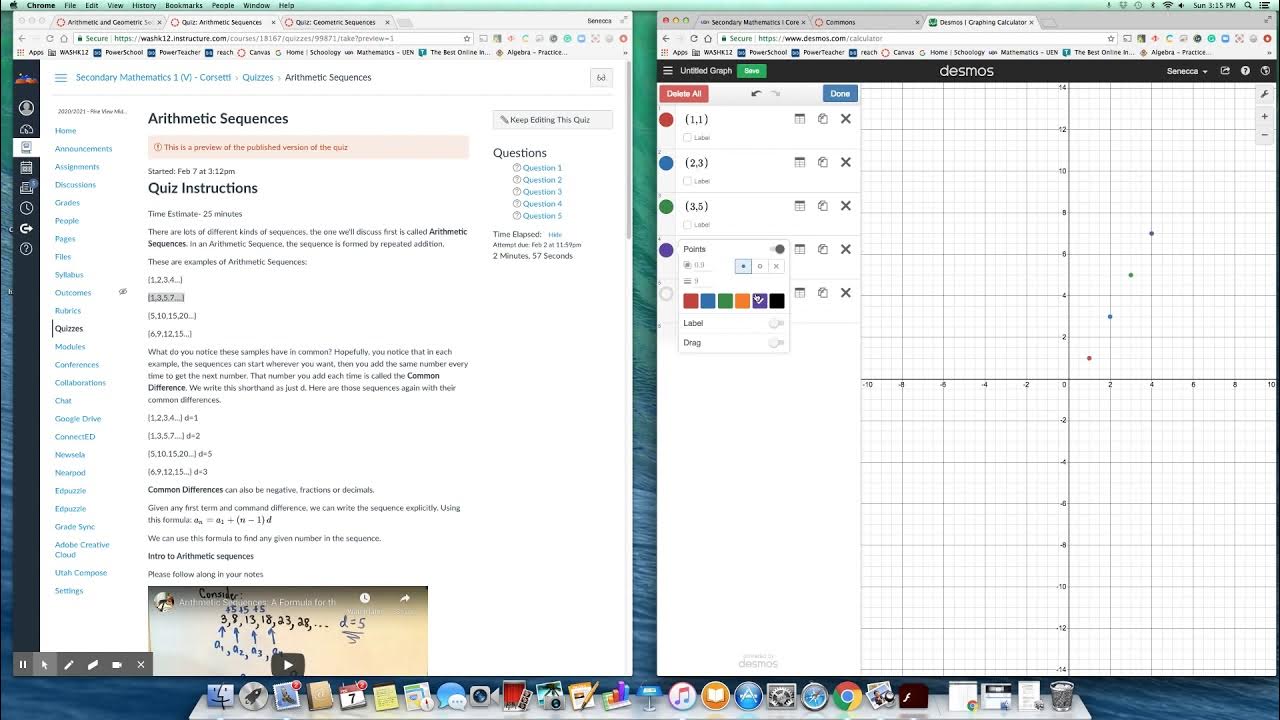 Connecting arithmetic sequences to linear functions and geometric ...