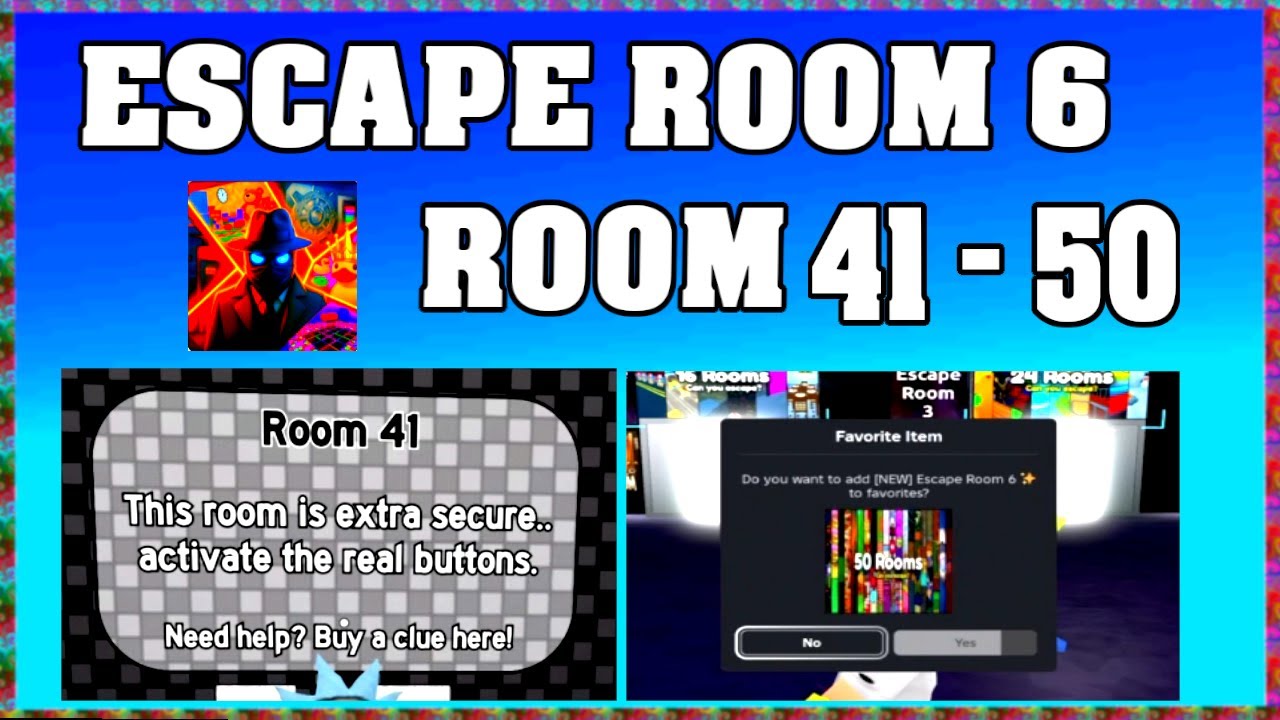 ROOM 41-50 ESCAPE ROOM 6 Walkthrough [English] [41-50 Codes Escape Room ...