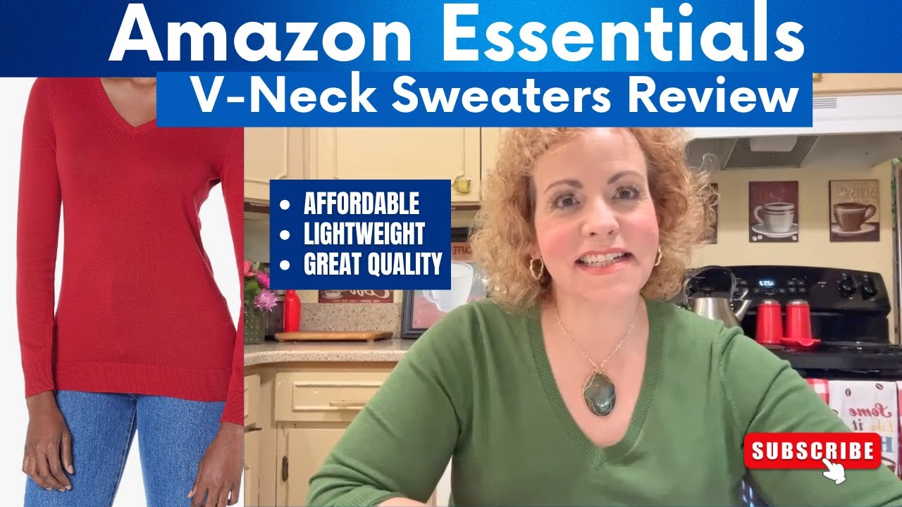 Amazon Essentials V-Neck Sweaters - Great Value! Great Quality! - YouTube
